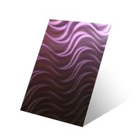 China SS 201 316 Grade Sheet 0.9MM Thick 3D Laser/Polished Embossed Texture Stainless Steel Sheet For Decorative Wall Paneling for sale
