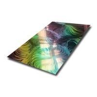 China 201 304 316 Color 3D Polished Pattern Stainless Steel Sheet For Wall Decoration for sale