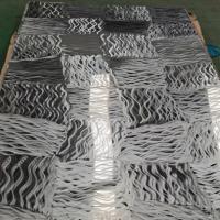 China Higt grade 304 laser etching stainless steel sheet PVD gold color with square pattern stainless steel 3d texture for sale