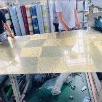 China Higt grade 304 laser etching stainless steel sheet PVD gold color with square pattern stainless steel 3d texture for sale