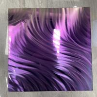 China 4X8 polished stainless steel sheet 304 mirror laser with color pattern 3d corrugated metal sheet texture for sale