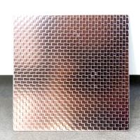 China sus 304 stainless steel embossed checkered pattern textured sheet metal panels for sale