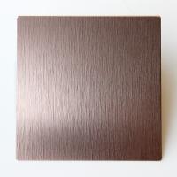 China SUS Material 304 316 PVD Rose Gold Color Hairline+No.4 Finish Sheet Coarse Brushed Stainless Steel Texture for sale