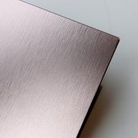 China SUS Material 304 316 PVD Rose Gold Color Hairline+No.4 Finish Sheet Coarse Brushed Stainless Steel Texture for sale