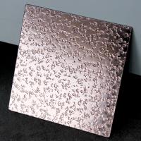 China Custom Design building material 304 Embossed Series Stone Pattern Texture Stainless Steel  Decorative Sheet for sale
