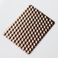 China Decorative SS metal sheet 201 304 316 Stamping Circle Pattern PVD Rose Gold Color Textured Stainless Steel Sheet for sale
