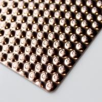 China Decorative SS metal sheet 201 304 316 Stamping Circle Pattern PVD Rose Gold Color Textured Stainless Steel Sheet for sale