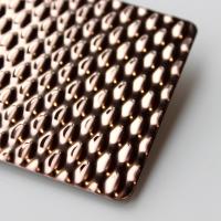 China 304 316 Decorative Materials Texture Metal sheet PVD Rose Gold Color Embossing 2wl Stainless Steel Sheet for sale
