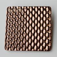 China 304 316 Decorative Materials Texture Metal sheet PVD Rose Gold Color Embossing 2wl Stainless Steel Sheet for sale