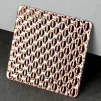 China 304 316 Decorative Materials Texture Metal sheet PVD Rose Gold Color Embossing 2wl Stainless Steel Sheet for sale