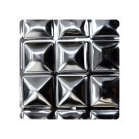 China Decorative Metal Materials Stamping Finish 304 316 PVD Black Color Diamond Embossed Stainless Steel Sheet for sale