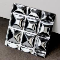China Decorative Metal Materials Stamping Finish 304 316 PVD Black Color Diamond Embossed Stainless Steel Sheet for sale