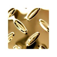 China 201 304 Golden Color Coated 3MM 2MM Stamping Embossed Surface Anti Slip Stainless Steel Checkered Plate for sale