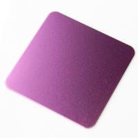 China SS 304 316 Sandblasting Metal Sheet AFP Finish PVD Purple Bead Blasted stainless steel sheet for sale