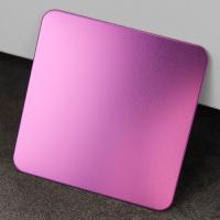 China SS 304 316 Sandblasting Metal Sheet AFP Finish PVD Purple Bead Blasted stainless steel sheet for sale