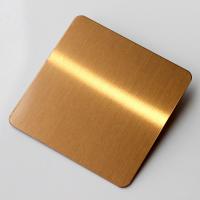 China SUS 304 Satin Champagne Gold No.4 #4 Brush Finish Stainless Steel By AFP Surface Finishing for sale