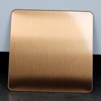 China SUS 304 Satin Champagne Gold No.4 #4 Brush Finish Stainless Steel By AFP Surface Finishing for sale