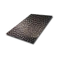 China Hand-Designed Texture Pattern Black Titanium Coated Stainless Steel Hammered Metal Sheets for sale