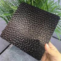 China Hand-Designed Texture Pattern Black Titanium Coated Stainless Steel Hammered Metal Sheets for sale