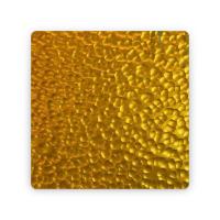 China AISI SUS 304 0.9mm 1mm Thick 1219 mmx2438mm Hammered Finish Gold Stainless Steel Sheet for sale