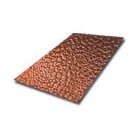 China 304 316 4x8 4x10 Size PVD Coffee Brown Hammered Stainless Steel Sheet China Factory Cheap Wholesale Prices for sale