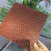 China 304 316 4x8 4x10 Size PVD Coffee Brown Hammered Stainless Steel Sheet China Factory Cheap Wholesale Prices for sale