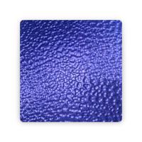 China Decorative Metal Sheet 316 Corrugated Hammer Finish Sapphire Blue Stainless Steel Sheet for sale
