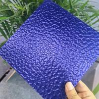 China Decorative Metal Sheet 316 Corrugated Hammer Finish Sapphire Blue Stainless Steel Sheet for sale