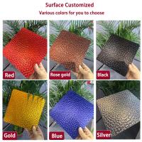 China Decorative Metal Sheet 316 Corrugated Hammer Finish Sapphire Blue Stainless Steel Sheet for sale