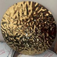 China Custom Cutting Size Water Ripple Effect Stainless Steel Circular Ceiling Panels Decoration for sale