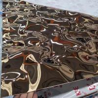 China Grade 201 304 304L 316 316L PVD Rose Gold Stainless Steel Water Ripple Sheets for sale