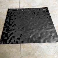China Foshan Factory Direct PVD Black Titanium Water Ripple Stainless Steel Sheet Price for sale