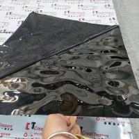 China Foshan Factory Direct PVD Black Titanium Water Ripple Stainless Steel Sheet Price for sale