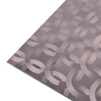 China Etching Decorative Stainless Steel Sheet 304 316 Bright 3D Laser Finish Pvd Coated Rose Gold for sale