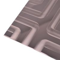 China Etching Decorative Stainless Steel Sheet 304 316 Bright 3D Laser Finish Pvd Coated Rose Gold for sale