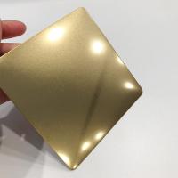 China SUS 304 316 Metal Sheet 4x8 Bead Blasted Finish Champagne Gold Stainless Steel Sheet for sale