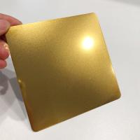 China 0.5mm Decorative Stainless Steel Sheet Gold Color Bead Blasted JIS Standard for sale