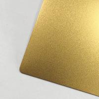 China 0.5mm Decorative Stainless Steel Sheet Gold Color Bead Blasted JIS Standard for sale