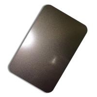 China 0.3mm Stainless Steel Sheet Vacuum Electroplating Frosted Brushed Black Titanium SS Metal Plate for sale