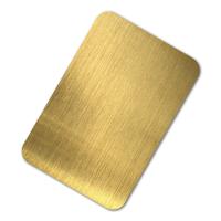 China JIS PVD Gold Plated Brushed Stainless Steel Sheet 2mm 304 Hairline Stainless Steel Plate for sale