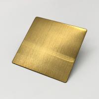 China JIS PVD Gold Plated Brushed Stainless Steel Sheet 2mm 304 Hairline Stainless Steel Plate for sale