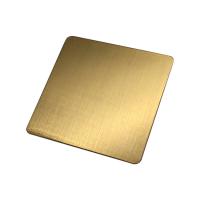 China Hairline Finish Anti Fingerprint Stainless Steel Sheet 304 Plate Gold Plated for sale