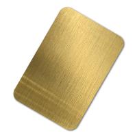 China Hairline Finish Anti Fingerprint Stainless Steel Sheet 304 Plate Gold Plated for sale