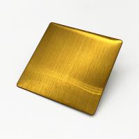 China 4X10 gold PVD Color Plated 316 Decorative Stainless Steel Sheet 1.2 mm Thick for sale