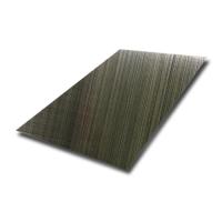 China 0.3mm Stainless Steel Sheet Vacuum Electroplating Frosted Brushed Black Titanium SS Metal Plate for sale