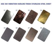 China Vibration Finish Decorative SS Sheet Color With PVC Film Coated Stainless Steel Plate 304 for sale