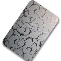 China 3d Etched Finish Stainless Steel Decorative Sheet 8K Mirror Golden For Wall Cladding for sale