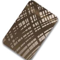 China Modern 304 Etched Stainless Steel Sheet Flat Shape For Villa Wall Decor for sale