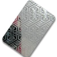 China Modern 304 Etched Stainless Steel Sheet Flat Shape For Villa Wall Decor for sale