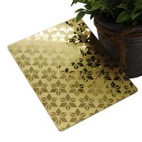 China Mirror Etched Stainless Steel Sheet 0.3mm Thickness For Wall Decoration for sale